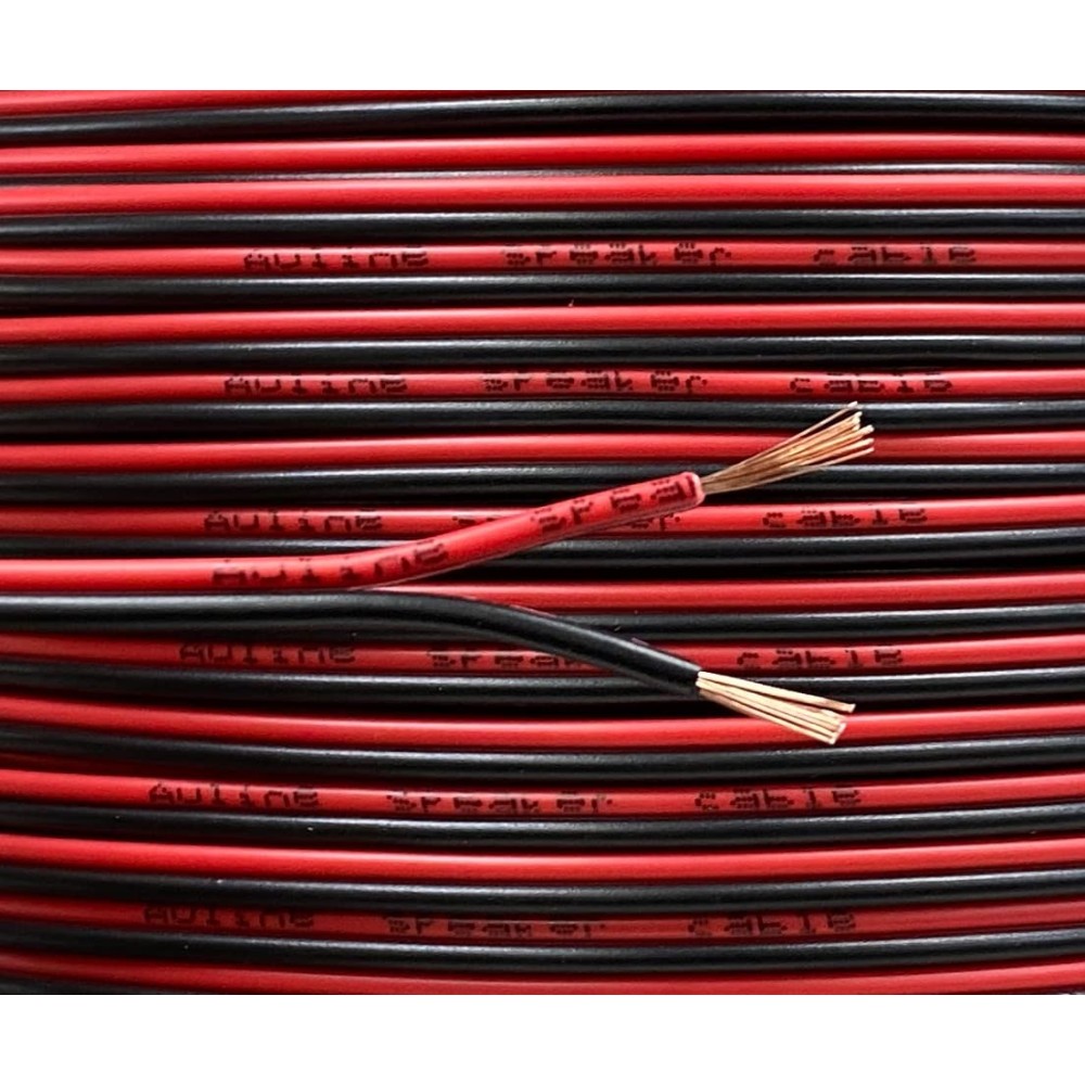 Auline 5m 10m 20m 30m 50m 100m Red and Black Speaker Cable Wire 13 Strand Audio HiFi Surround Sound